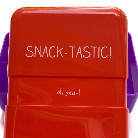 Kitchen | New Snack And Lunch Box Red And Purple Hard Body | Poshmark